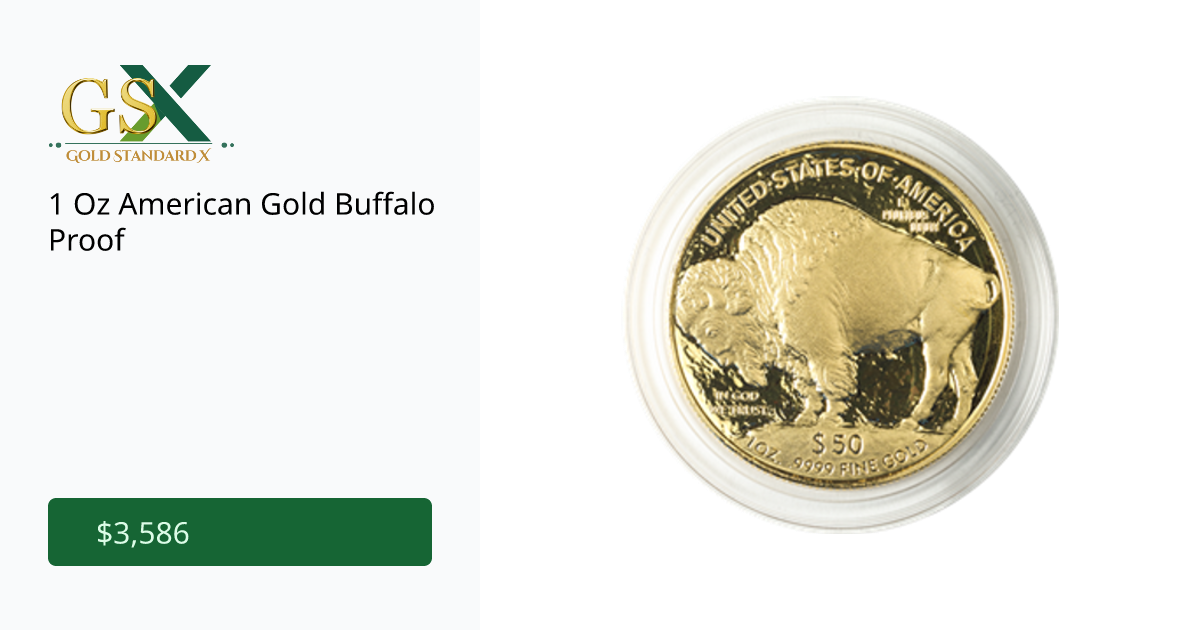 1 Oz American Gold Buffalo Proof | GoldStandardX
