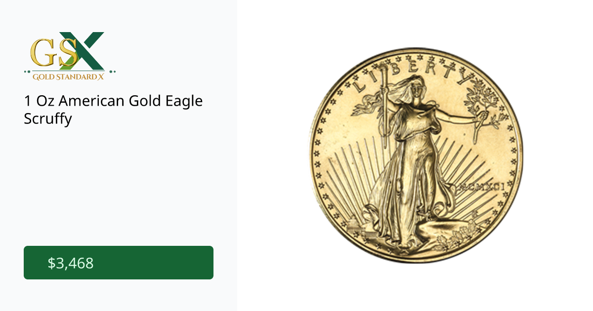 1 Oz American Gold Eagle Scruffy | GoldStandardX