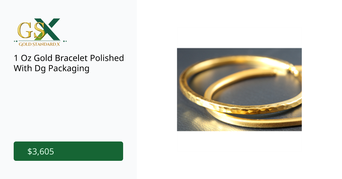 1 Oz Gold Bracelet Polished With Dg Packaging | GoldStandardX