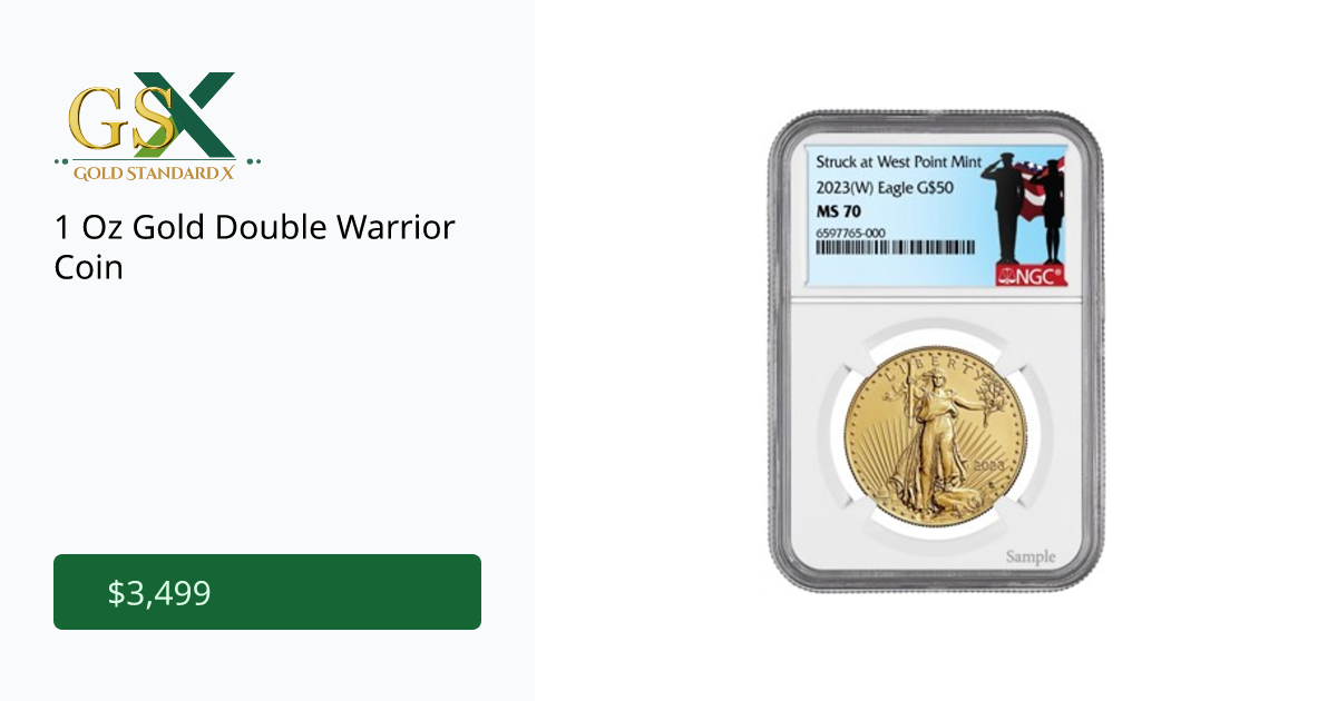 1 Oz Gold Double Warrior Coin | GoldStandardX