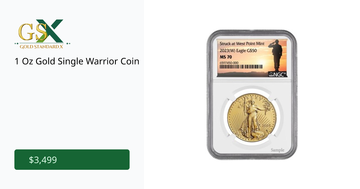 1 Oz Gold Single Warrior Coin | GoldStandardX