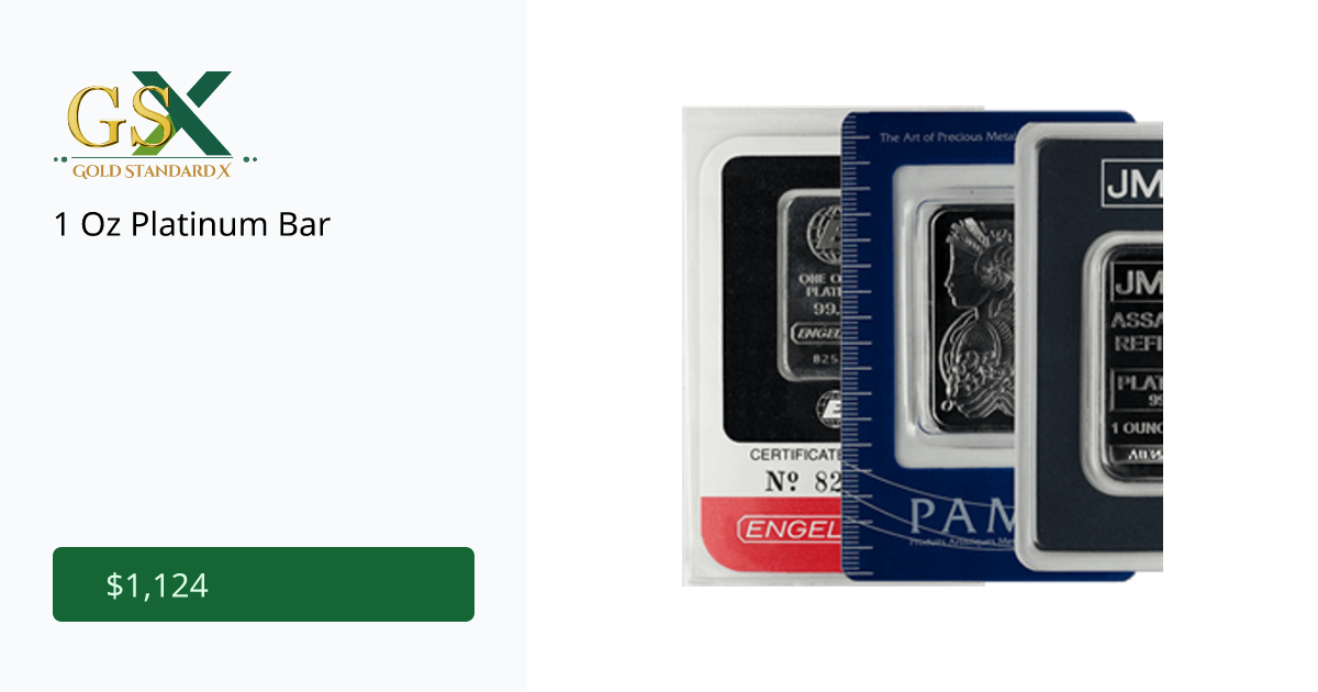 1 Oz Platinum Bar | GoldStandardX