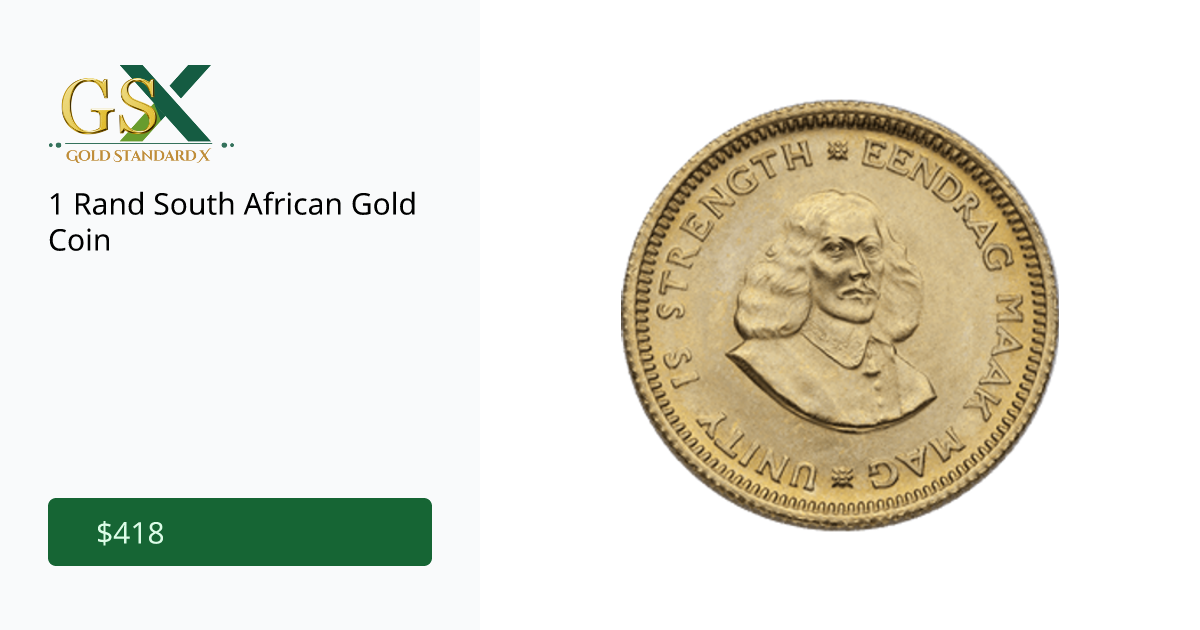 1 Rand South African Gold Coin | GoldStandardX