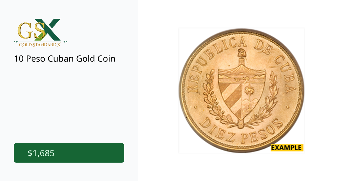 10 Peso Cuban Gold Coin | GoldStandardX