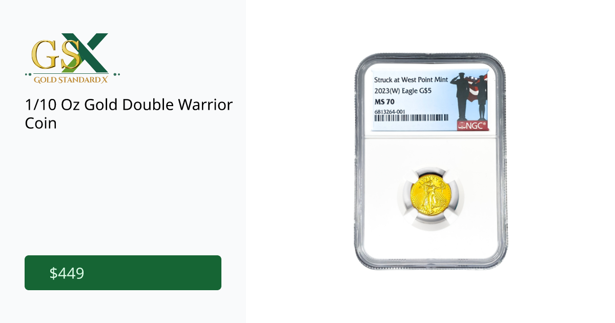 1/10 Oz Gold Double Warrior Coin | GoldStandardX