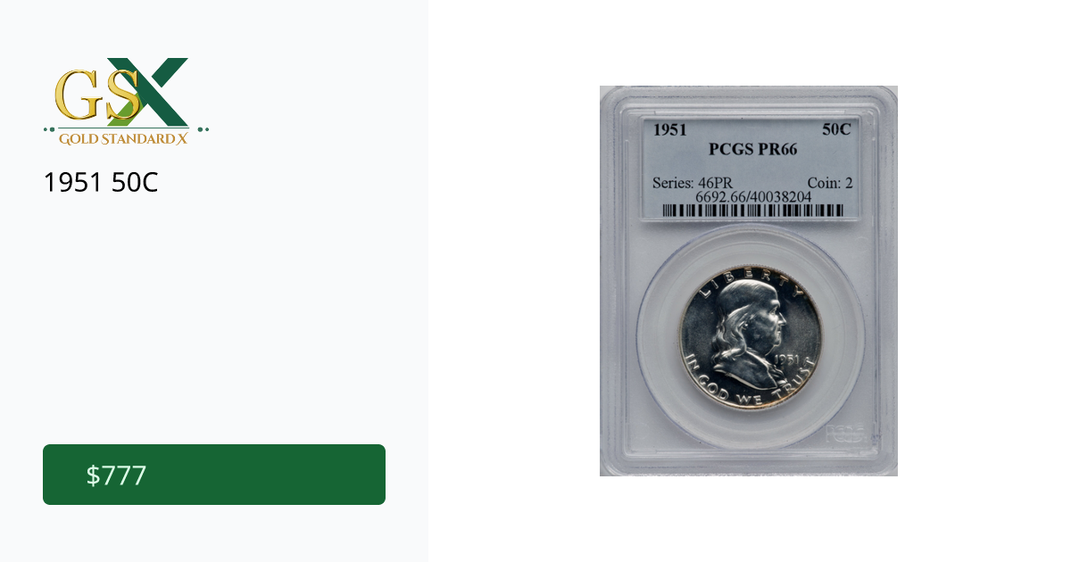 1951 50C | GoldStandardX