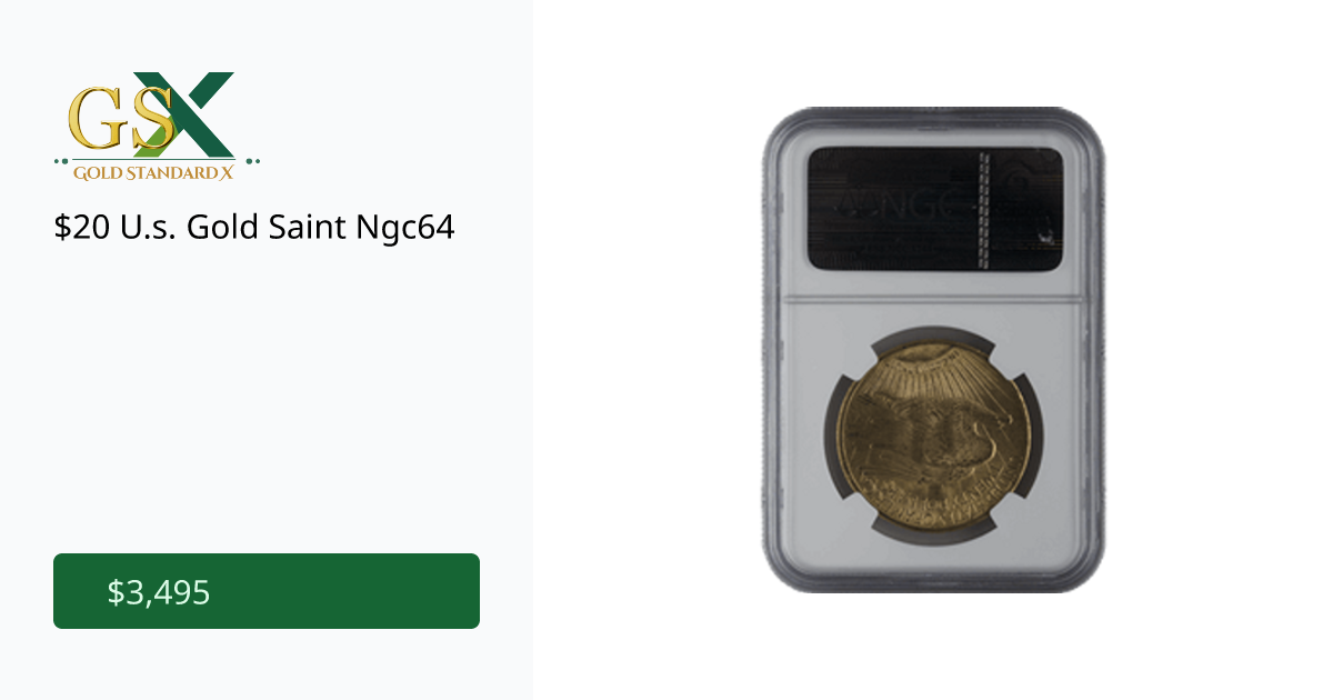 $20 U.s. Gold Saint Ngc64 | GoldStandardX
