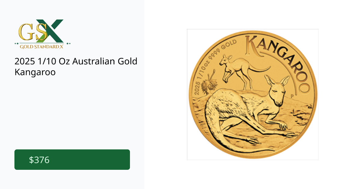 2025 1/10 Oz Australian Gold Kangaroo | GoldStandardX