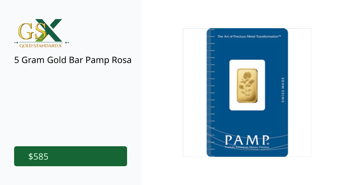 5 Gram Gold Bar Pamp Rosa | GoldStandardX