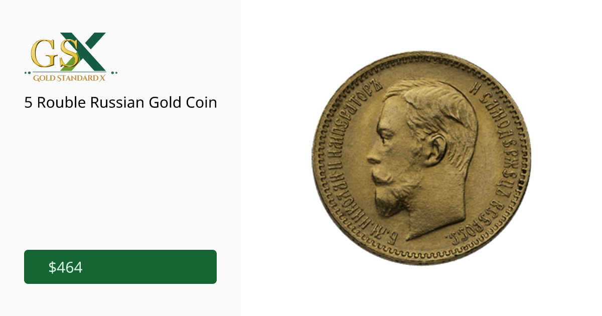 5 Rouble Russian Gold Coin | GoldStandardX