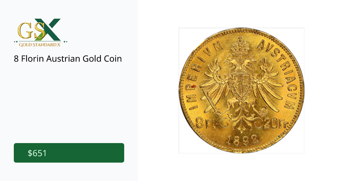 8 Florin Austrian Gold Coin | GoldStandardX